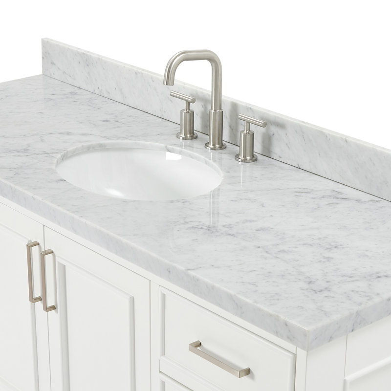 Winston Porter Peighten 61 Single Bathroom Vanity With Carrara Marble